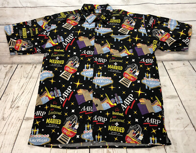 Life At 50 Elvis Married Bowling Shirt M Las Vegas Short Sleeve AARP ...