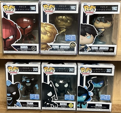 (6) Solo Leveling Funko Pop! Lot,Igris,(Jinwoo-CHASE & BRONZE) Iron ...