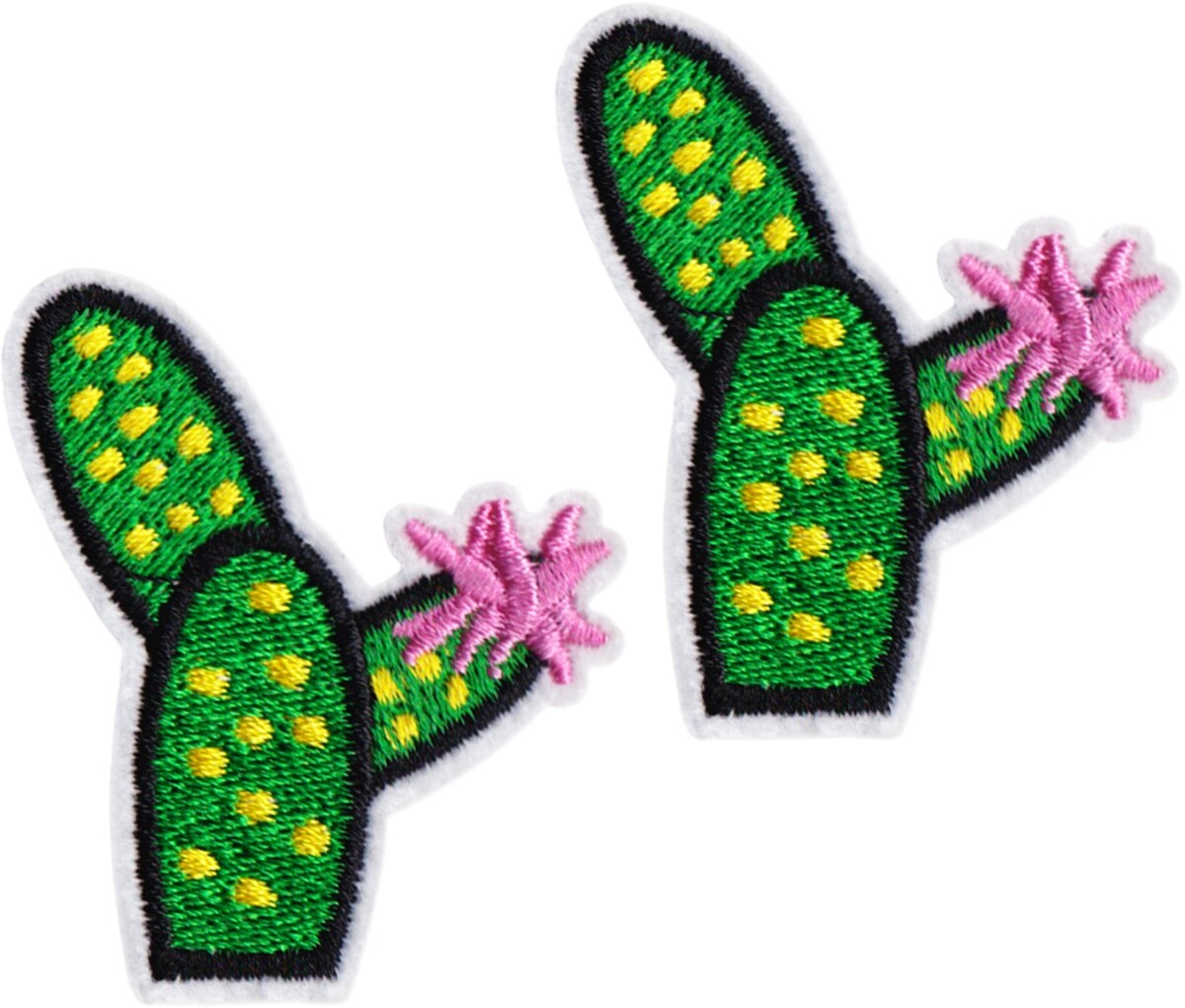 Set Of 2 Patches - Cactus Cacti Cactuses Pink Flower Desert Gift Iron ...