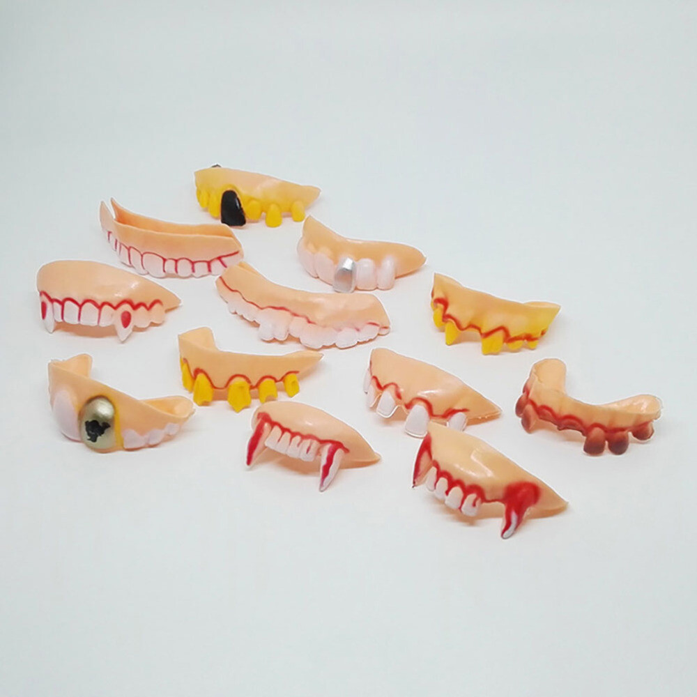 24pcs Funny Fangs Fake Teeth Cosplay Party Props Fake Teeth g | eBay