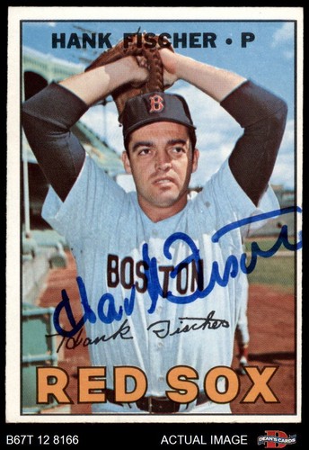 1967 Topps #342 Hank Fischer Red Sox AUTO Signed | eBay