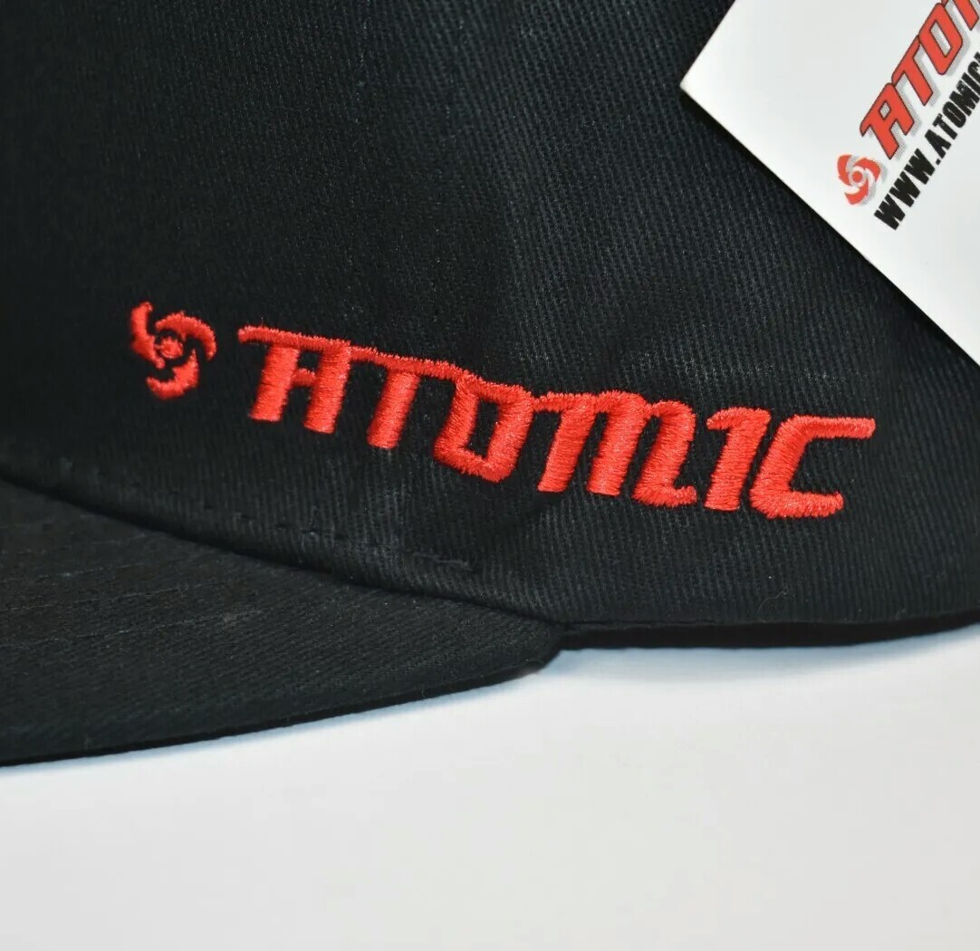 Atomic SnapBack Cap Hat One Size Black Mens Fishing | eBay