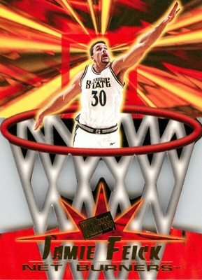 New 1996 CHARLOTTE HORNETS NBA Rookie Card JAMIE FEICK Press Pass Net ...