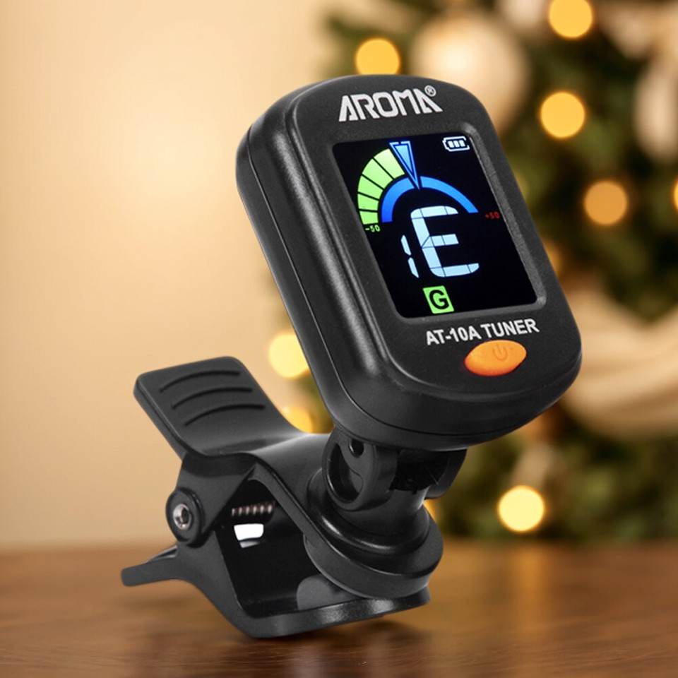 Clip-On Tuner Foldable Rotatable Digital Electronic Tuner Acoustic ...
