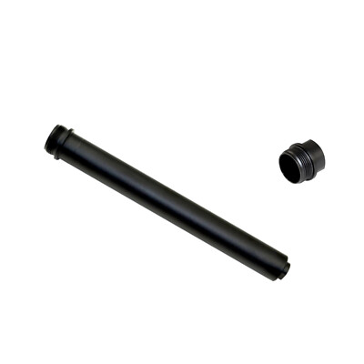 Fixed Stock 10" 11" LONG Round Aluminum Threaded Extension Tube w ...