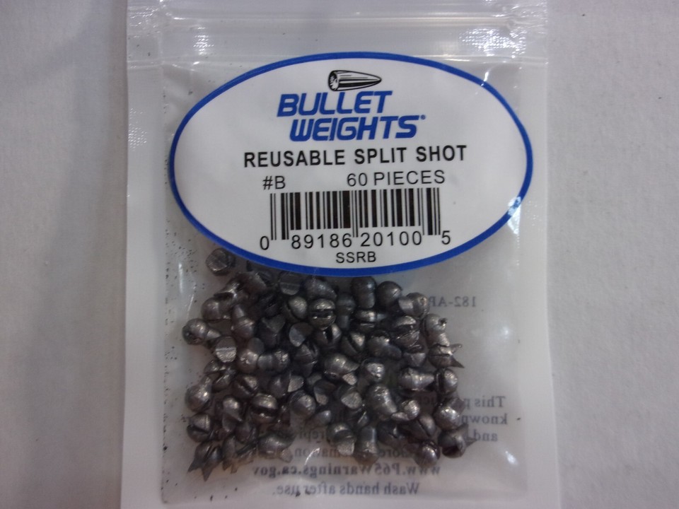 BULLET WEIGHTS Removable Split Shot choose your size! NIP | eBay