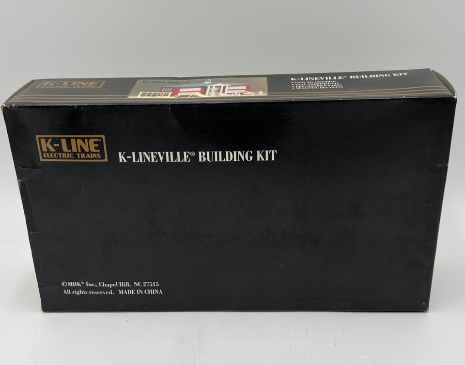 K-Line K-Lineville K-4061 School & Playground O/O-27 Scale Building Kit ...