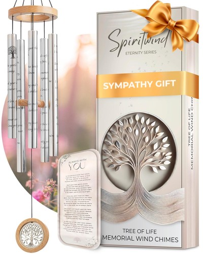Tree of Life Memorial Wind Chimes for Loss of Loved One - Beautifully Package... | eBay