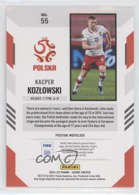 2021-22 Panini Score FIFA Red Lasers Kacper Kozlowski Kacper Kozłowski ...
