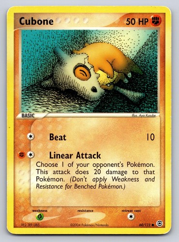 Cubone 060/112 Pokemon FireRed & LeafGreen Lightly played | eBay