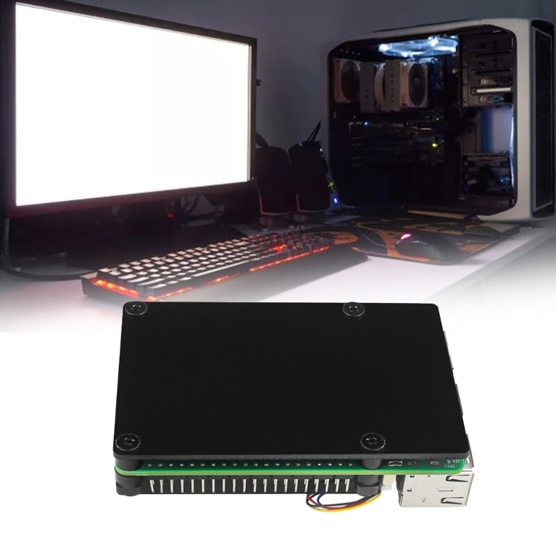 For RPi 5 Mainboard Case Aluminum Alloy Enclosure Passive Cooling Box ...