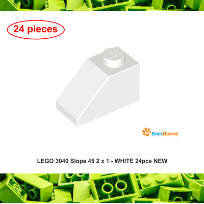 LEGO 3040 Slope 45 2 x 1 - WHITE 24pcs NEW | eBay Australia