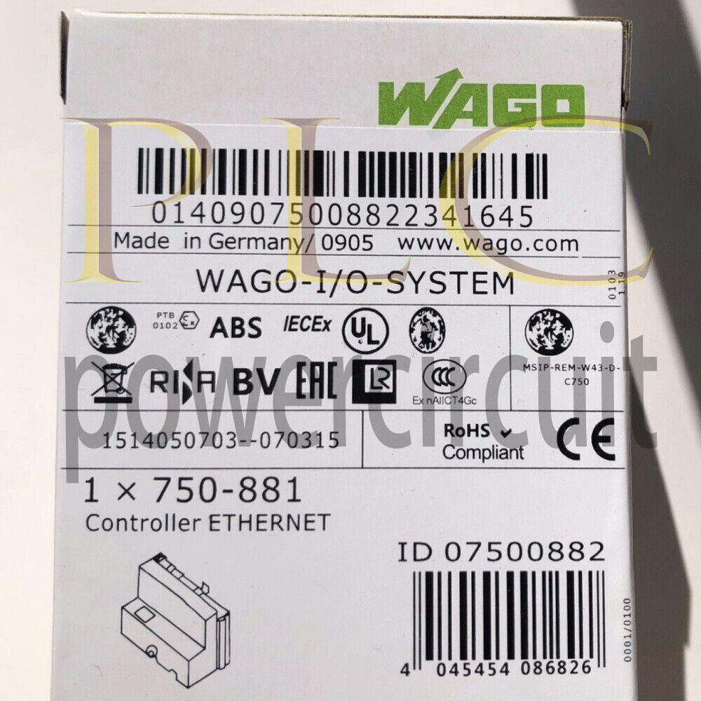 New WAGO 750-881 750881 Ethernet Controller PLC Module In Box 1PC ...