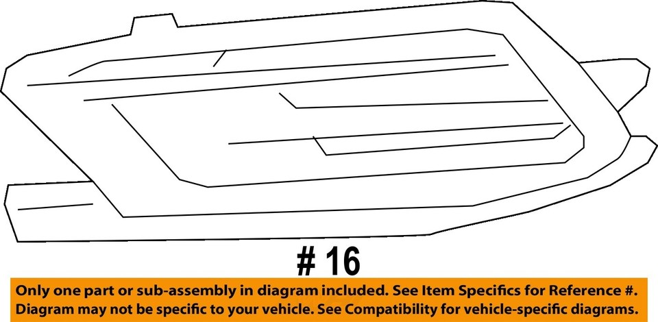 Chevrolet GM OEM 2015 Cruze Front Bumper Grille-Trim Cover Left ...
