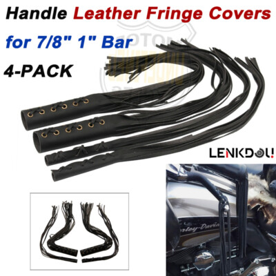 Universal Handlebar Grip Tassel Clutch Lever Fringe Covers Leather ...