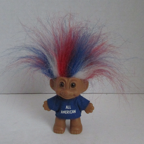 VINTAGE 90's RUSS All American Troll Doll (Red, White, & Blue Hair) | eBay