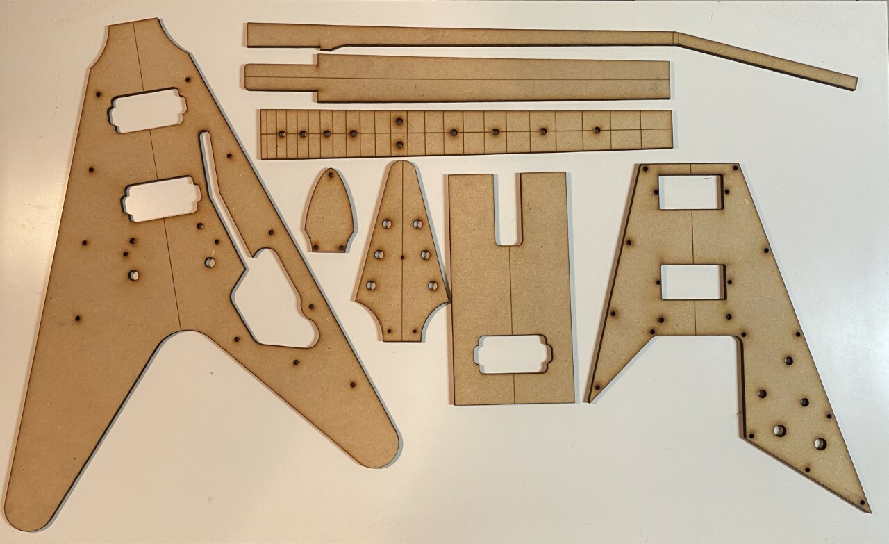 1967 Flying V Luthier Routing Templates-Laser Cut | eBay