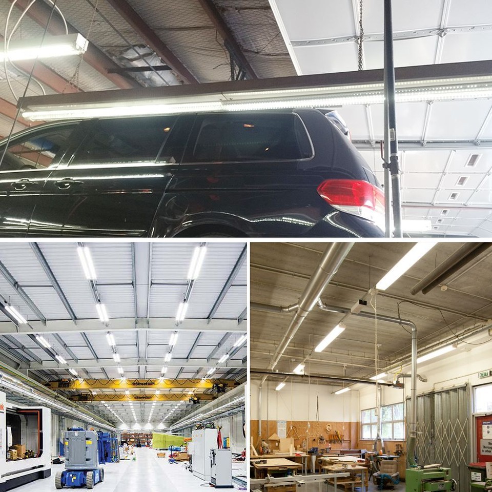 T8 8FT LED Shop Light Fixture 120W 6500K Ceiling Tube Light For Garage ...