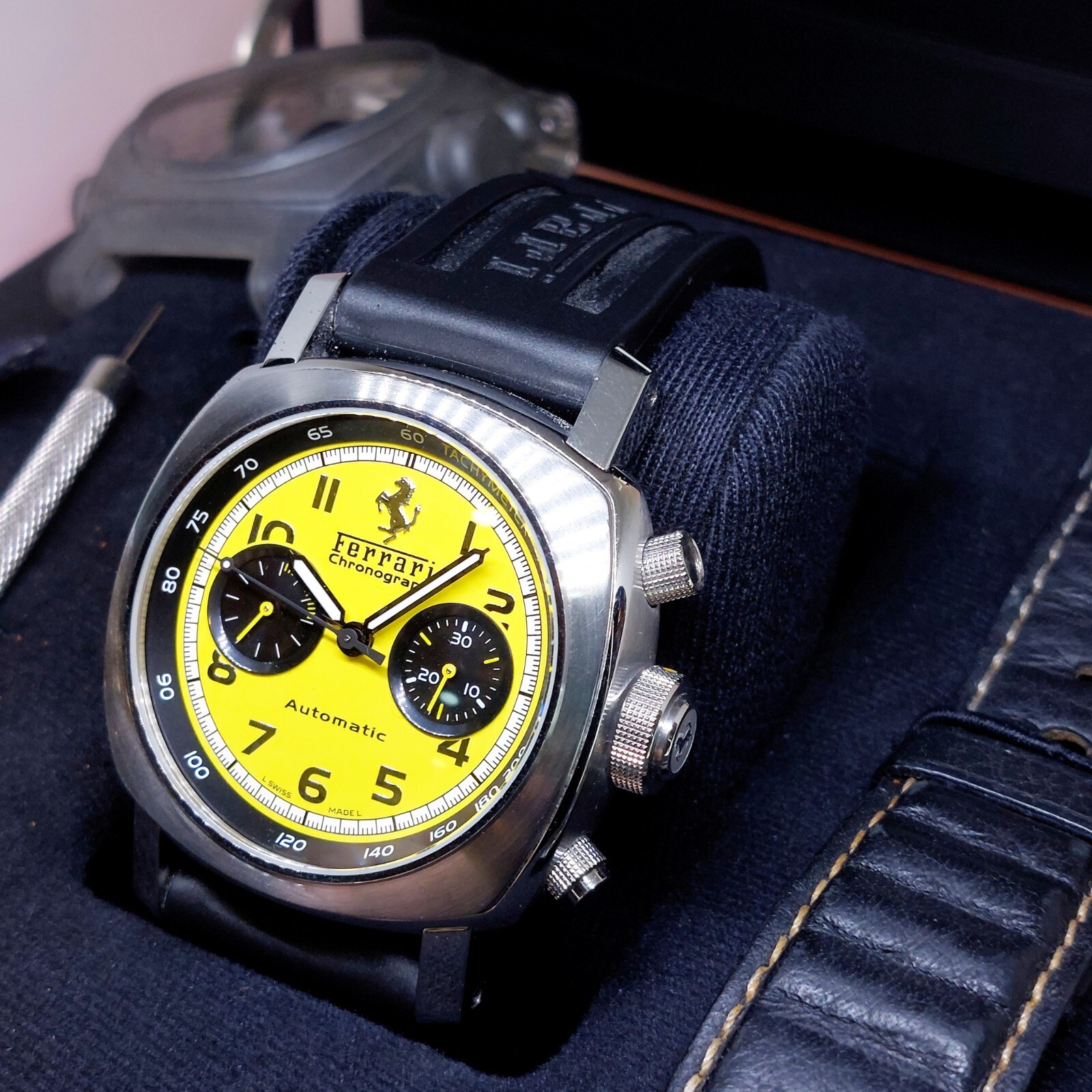 Panerai Ferrari 45mm Yellow Dial Gran Turismo Chronograph FER00011 | eBay