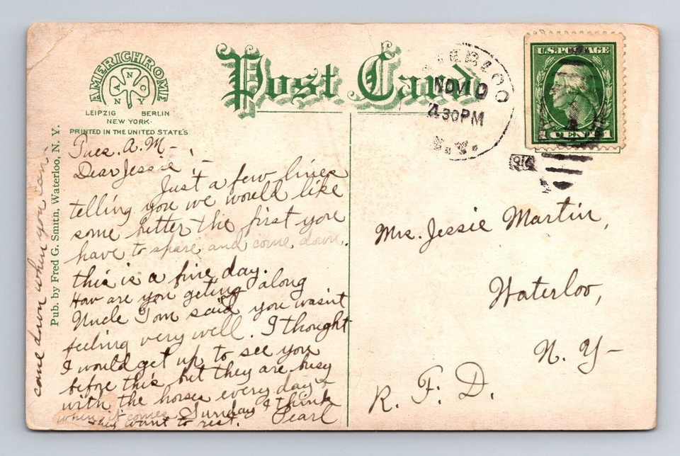 Waterloo NY-New York, Old Cider Mill, Stone Bridge, Antique Vintage ...