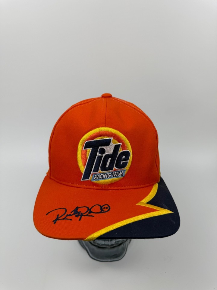 Vintage Tide Racing Team Ricky Rudd NASCAR #10 Hat Cap Checkered Flag ...