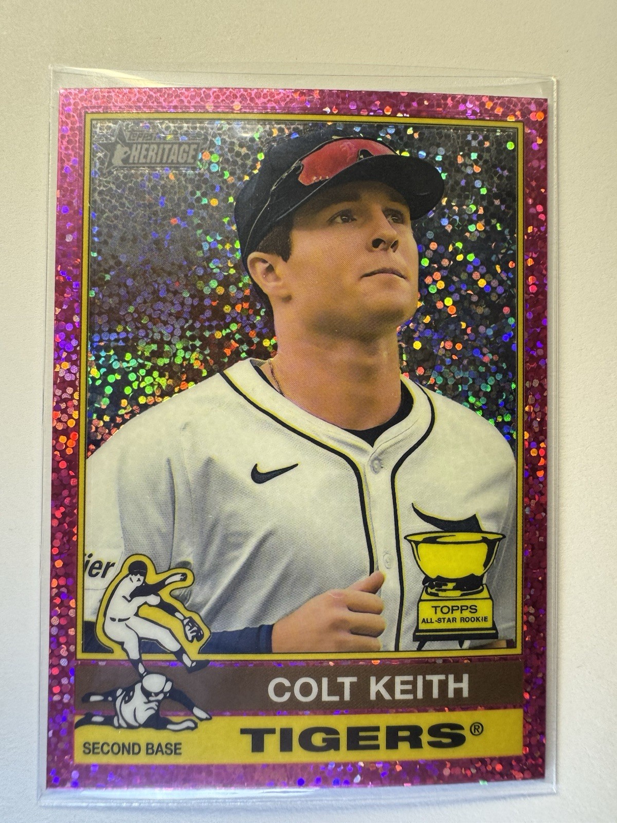 Colt Keith 2025 Topps Heritage #255 Chrome - Pink Sparkle Refractor ...