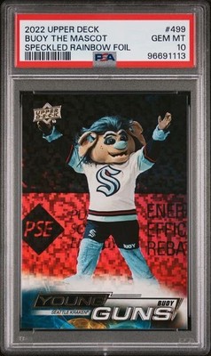 2022-23 Upper Deck Buoy The Mascot Young Guns Speckled Rainbow Foil PSA ...