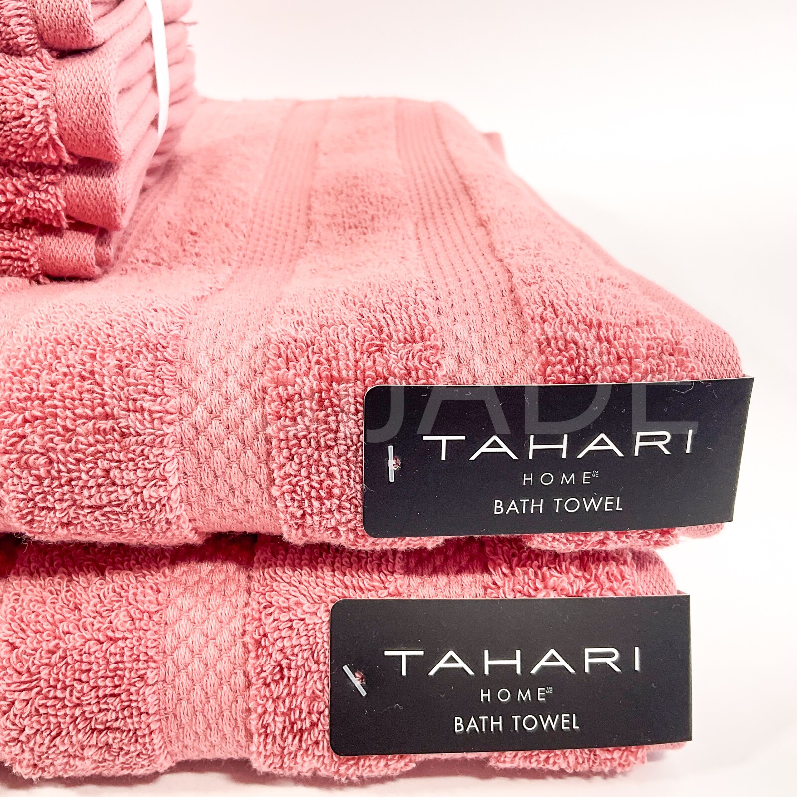 Tahari Home of 7 Towels 2 Bath 5 Wash 100% Cotton Reddish Pink New | eBay