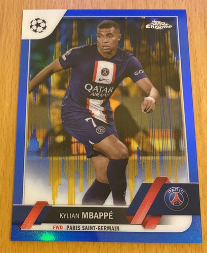 Kylian Mbappe Topps UEFA BLUE & GOLD /75 2022/2023 | eBay