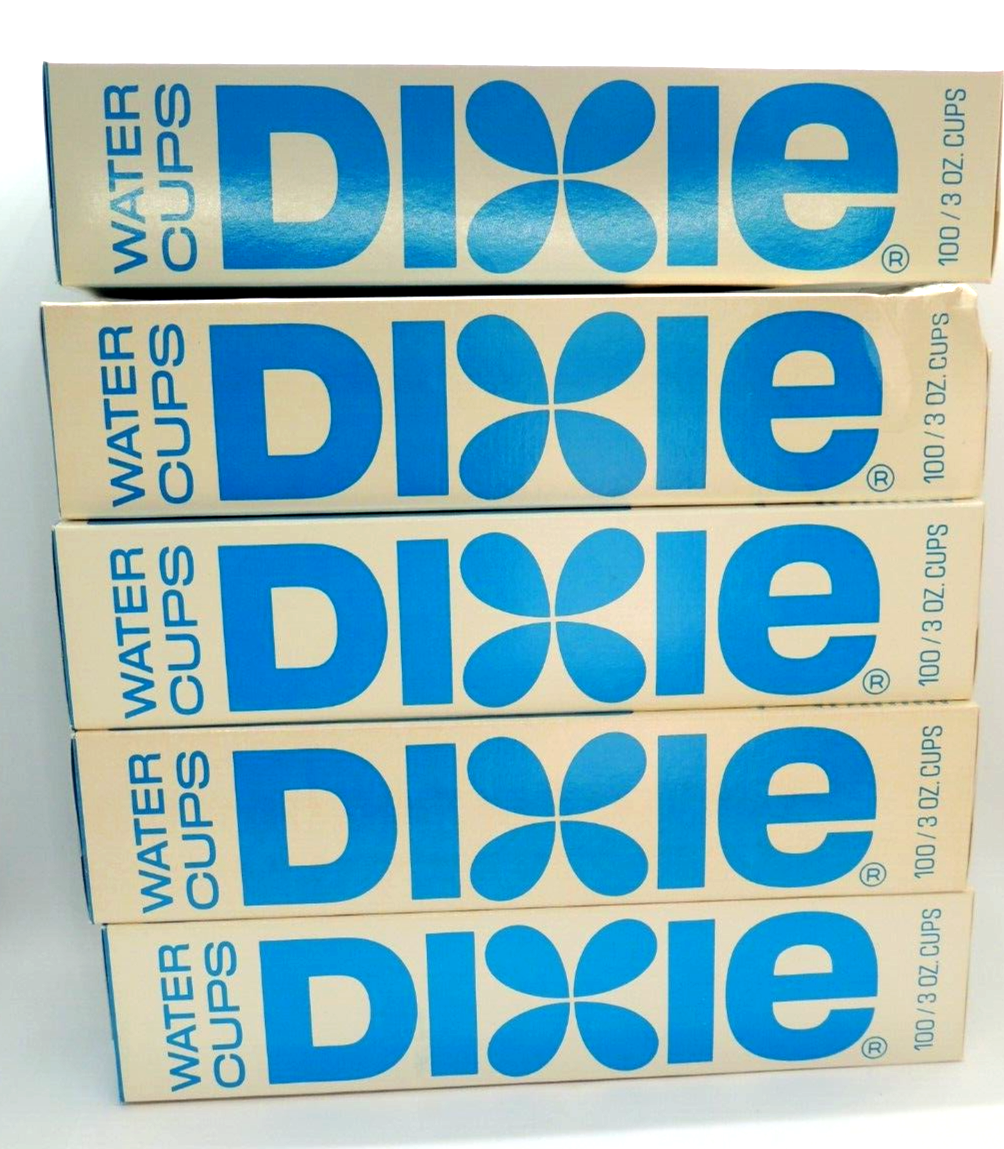 Vintage Lot of DIXIE Water Cups Space Saver No.45 NOS 100 Count/3 oz ea ...