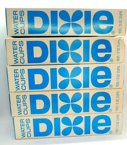 Vintage Lot of DIXIE Water Cups Space Saver No.45 NOS 100 Count/3 oz ea ...