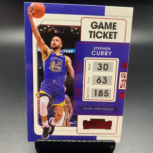 2021-22 Contenders #10 Stephen Curry Game Ticket Red Golden State ...