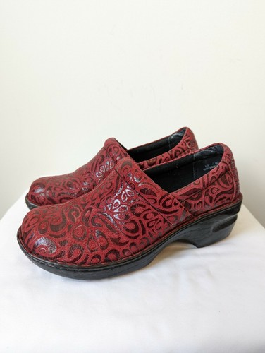 BOC • Women Born Concept Peggy Red Tooled Clog, Slip on Professional ...