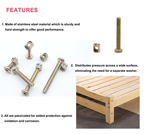 M6 Baby Crib Hardware Replacement Kit 50pcs Socket Cap Bolts Barrel ...