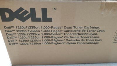 Genuine Dell 1230c / 1235cn Cyan Toner Brand New See Photos 1,000 Pages ...