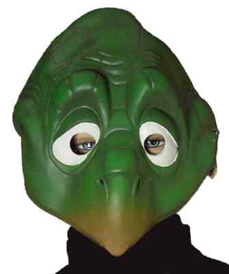Turtle Mask Green Animal Tortoise Fancy Dress Halloween Adult Costume ...
