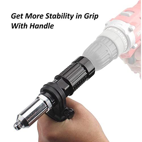 Rivet Gun Adapter Kit With Handle Grip Riveter Drill Attachment ...