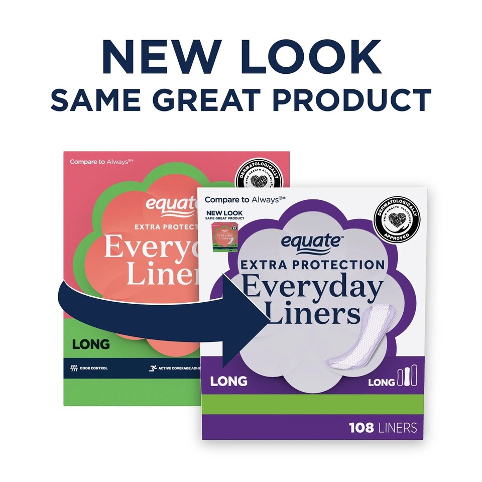Equate Everyday Liners, Long, Unscented (108 Count) | eBay