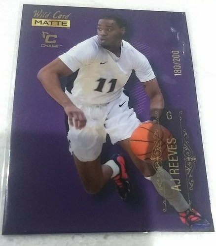 A.J. Reeves 2022 Wild Card Matte Basketball Purple 180/200 #MB-2 ...