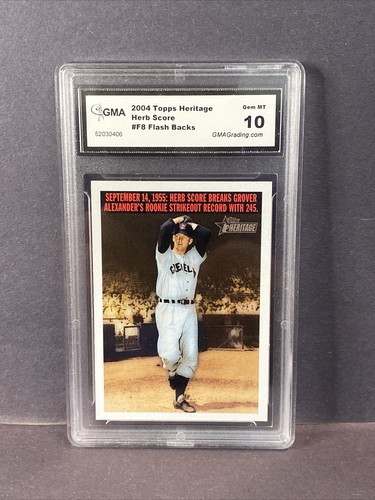 Herb Score #F8 2004 Topps Cleveland Indians Guardians Baseball GMA 10 ...