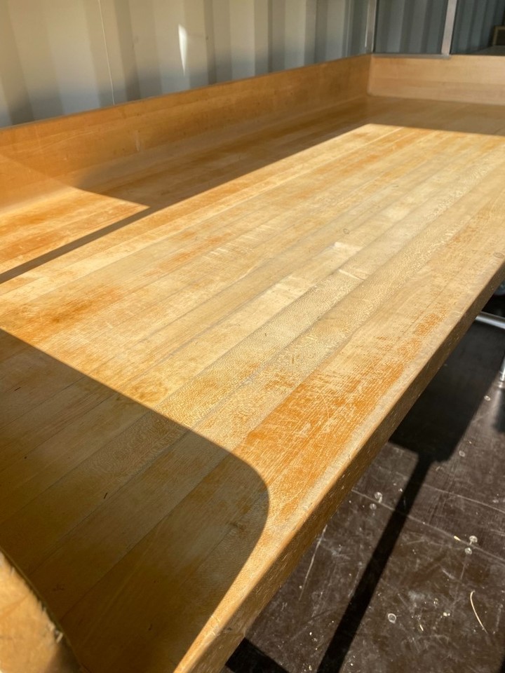 Michigan Maple Block Food Prep Table, 72" x 30" with 9-bin shelf | eBay