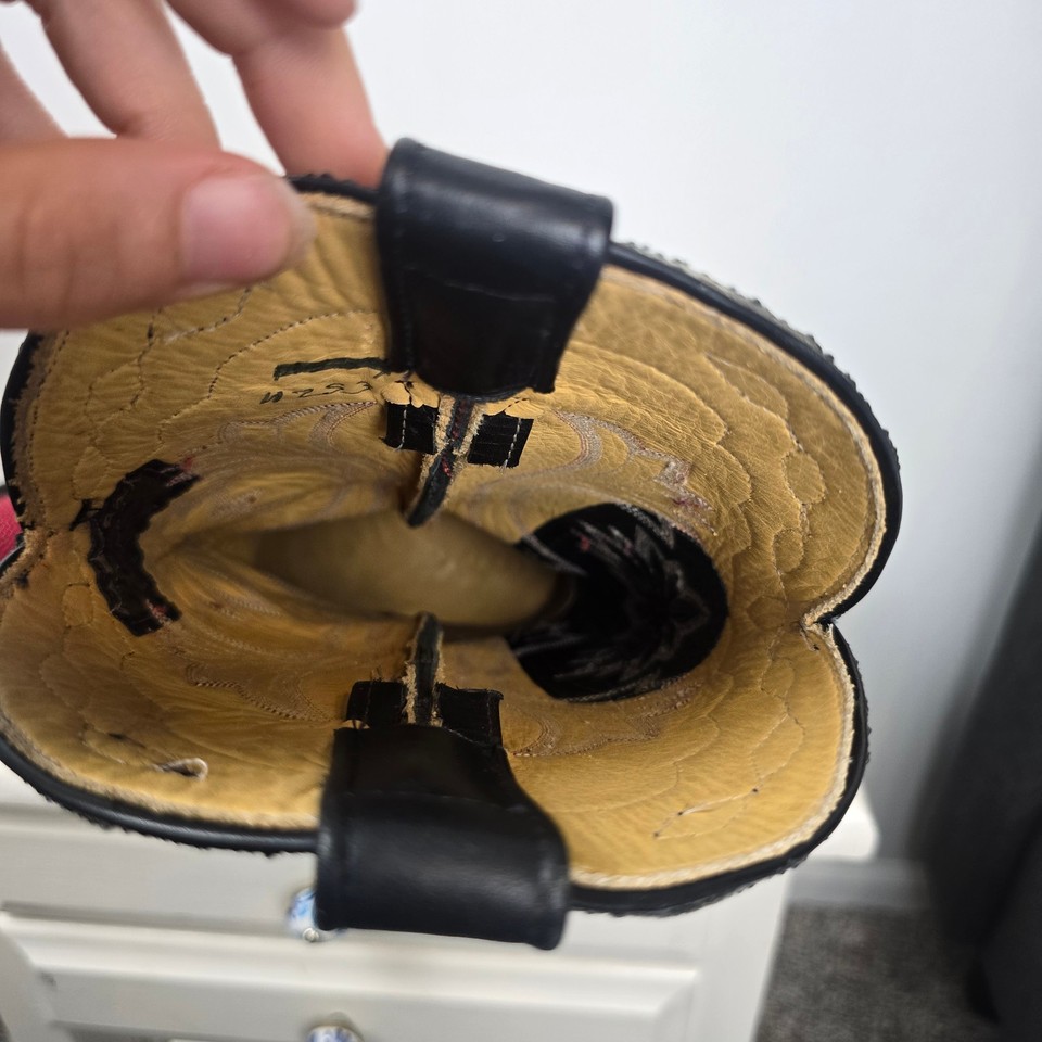 CABOOTS Stingray Cowboy Boots Red Black Exotic Leather Western Women’s ...