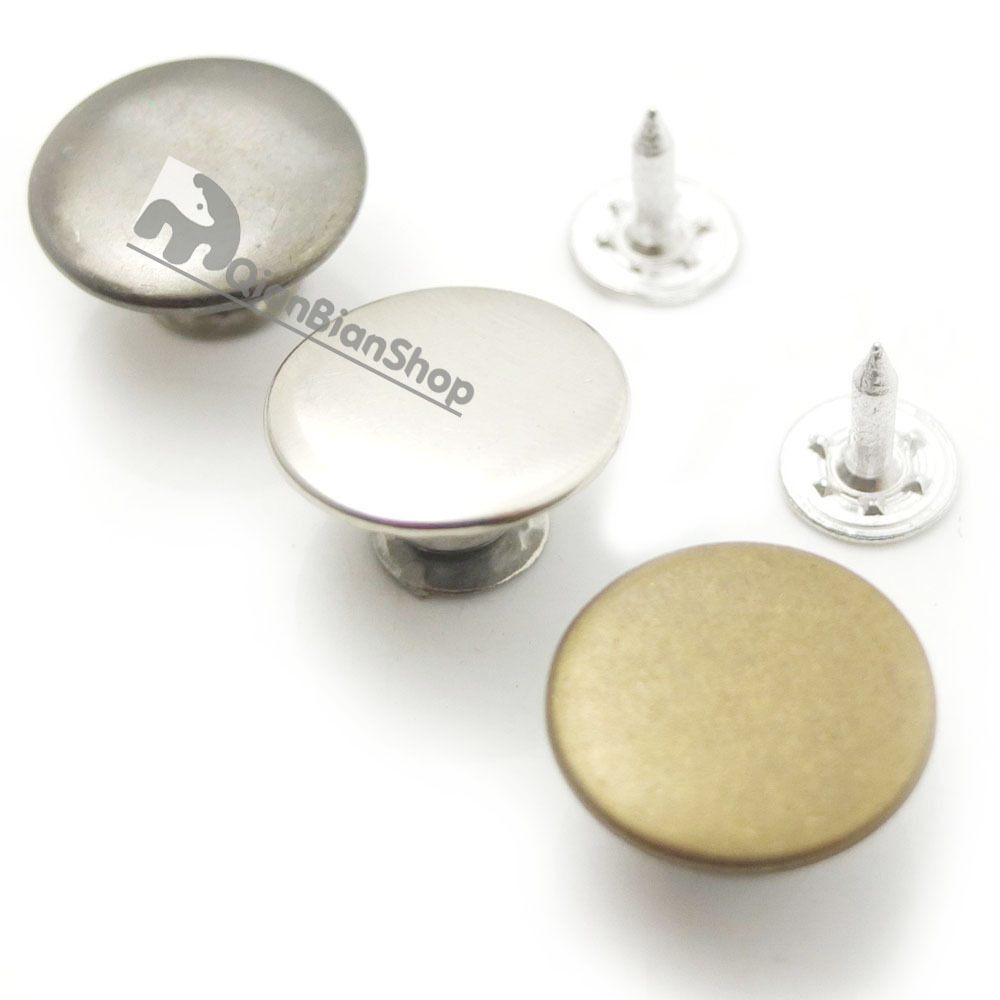 Jean Tack Snap Button Stud Rivet NO-SEW 17mm 5/8" Fine Sewing Leather ...