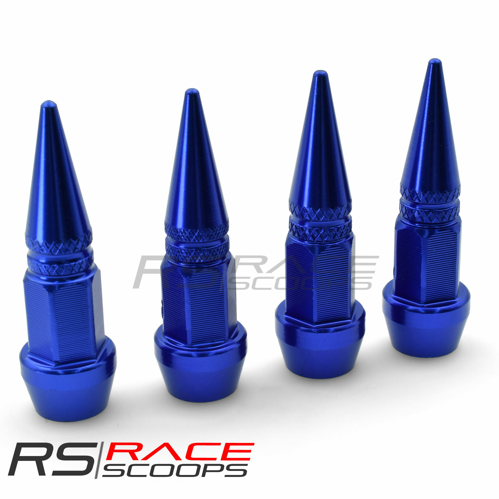4 Aluminum Spike Valve Stem Caps Wheel Tire Air Cap Blue- US SELLER | eBay