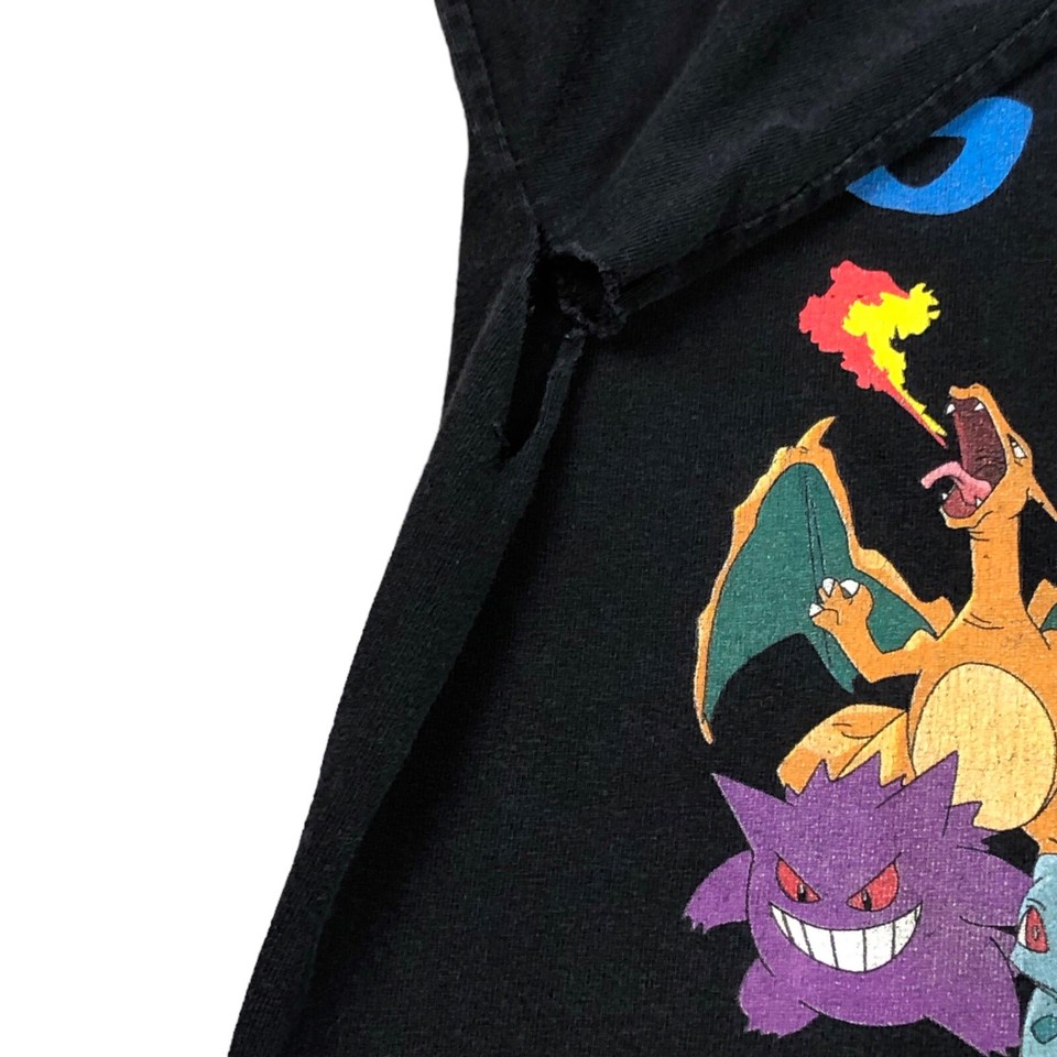 Vintage 1999 Nintendo Pokémon Logo Black Shirt Youth Size XL | eBay