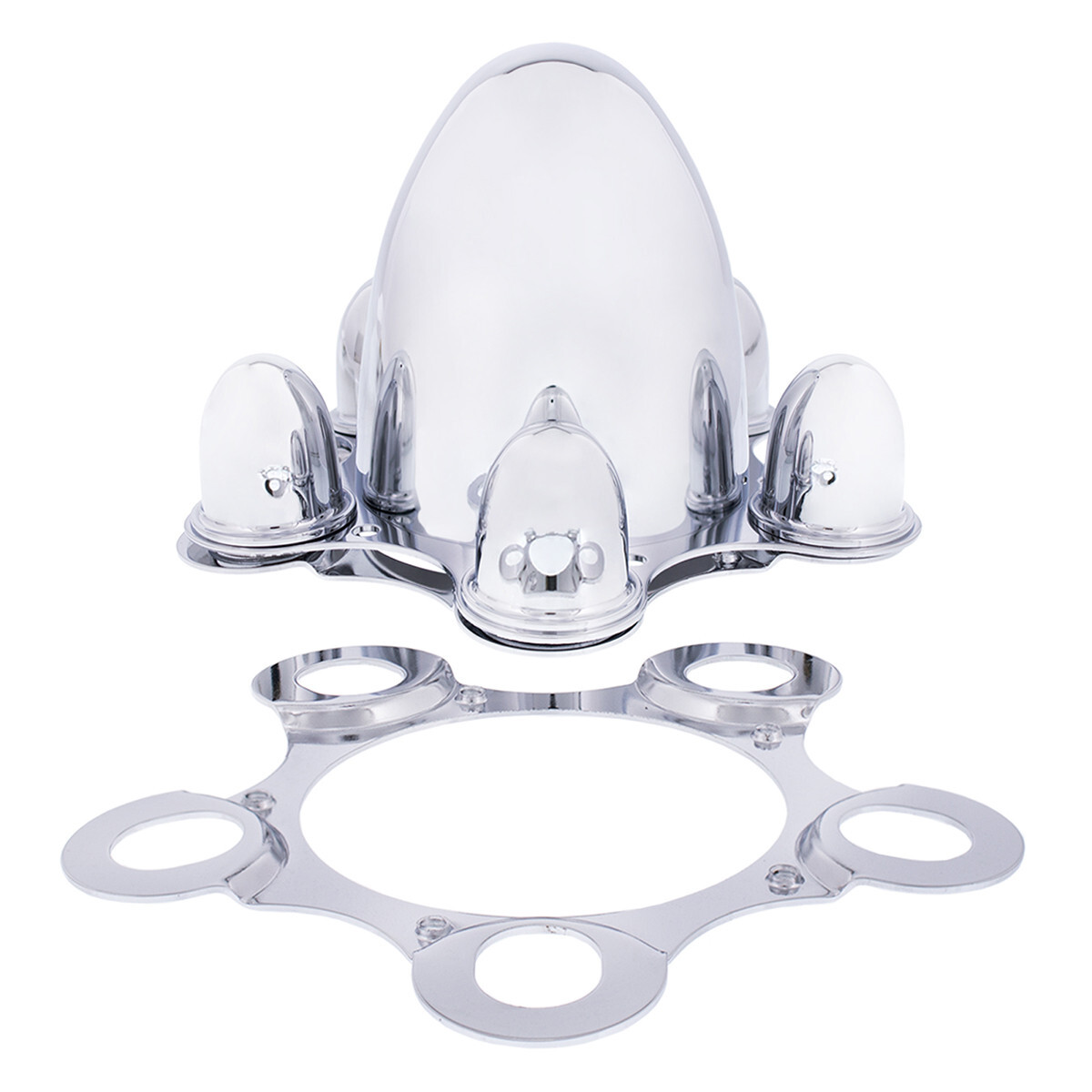 United Pacific C8057 Chrome 5 On 4-1/2" Vintage Spider Wheel Hub Cover ...