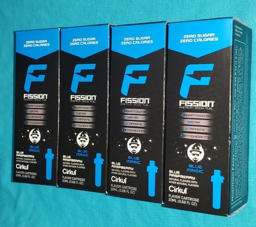 Cirkul Flavor Cartridges Fission Blue Magic 4 Pack Blue Raspberry NEW ...