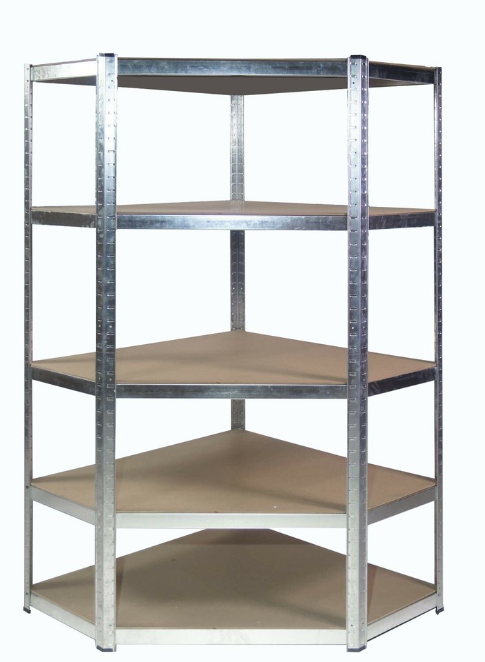 Galvanised Corner Shelving/Racking Kit Garage Storage Shelves 175kg ...
