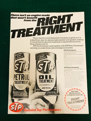 STP OIL AND PETROL TREATMENT POSTER ADVERT READY FRAME A4 SIZE E | eBay