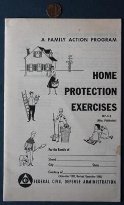 1956 Department of Civil Defense Nuclear Bomb Protection illustrated ...